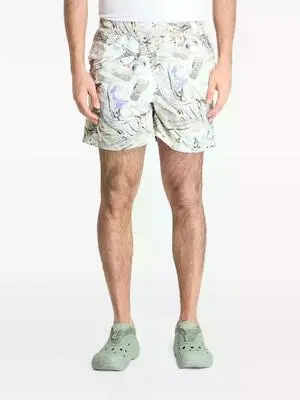 PATTA Print-detail Swim Shorts - Neutrals