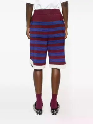 WALES BONNER Striped Knitted Shorts