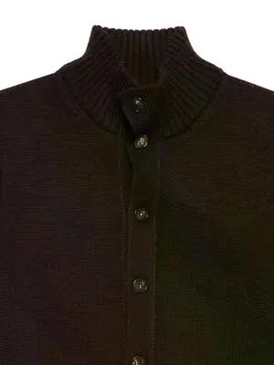 ZANONE Button-down High-neck Cardigan - Brown