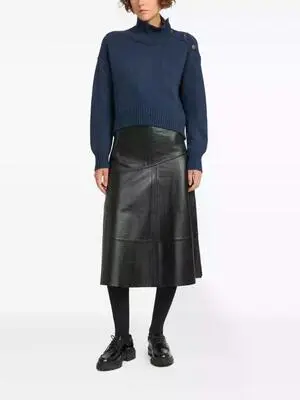 YVES SALOMON Button High-neck Sweater
