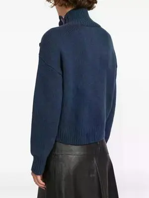 YVES SALOMON Button High-neck Sweater