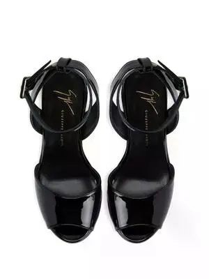 GIUSEPPE ZANOTTI 170mm Tarifa Platform Sandals - Black