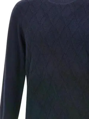 DIKTAT Diamond Pattern Sweater - Blue