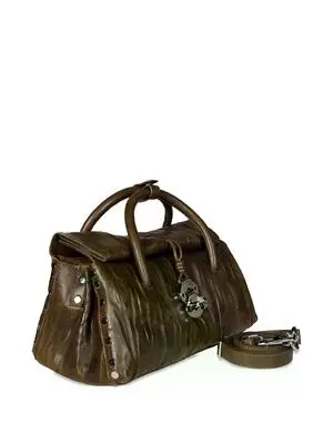 ZANELLATO Small Dotta Plissé Satchel - Green