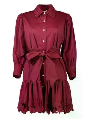 CHRISTY LYNN Norie Shirt Dress - Red