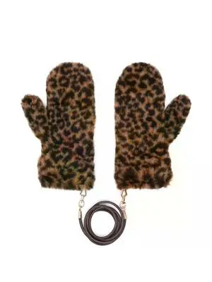 Max Mara Ombrat Leopard-pattern Mittens