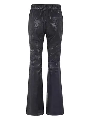 ENES Croc-embossed Flare Pants