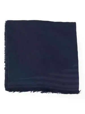 Max Mara Striped Fringed Scarf - Blue
