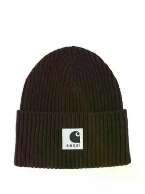 Sacai X Carhartt Wip Knit Beanie - Brown
