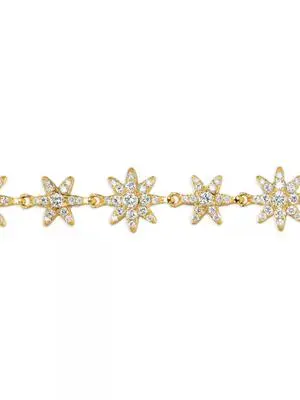 David Yurman 18k Yellow Starburst Diamond Drop Earrings