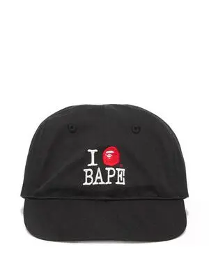 A BATHING APE Logo Baseball Cap - Black