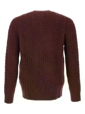 PAOLO PECORA Long-sleeved Cable Knit Sweater