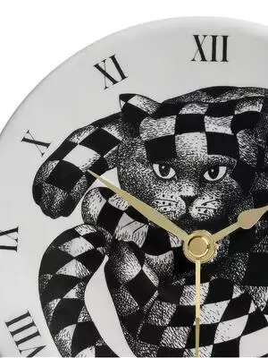 FORNASETTI Cat-print Clock