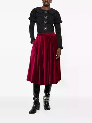 Comme Des Garçons Pleated Midi Skirt