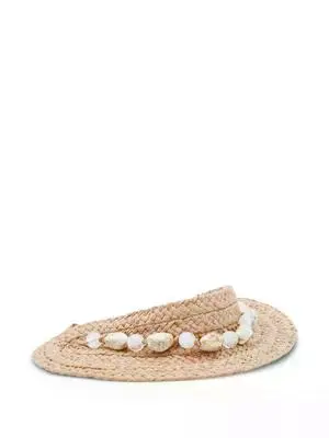 Helen Kaminski Beaded Raffia Visor