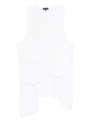 Comme Des Garçons Flap Pocket Vest - White