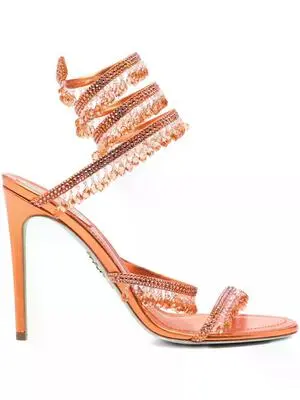 Rene Caovilla 100mm Chandelier Sandals - Orange