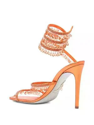 Rene Caovilla 100mm Chandelier Sandals - Orange