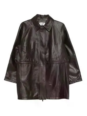 CORDERA Collared Leather Coat