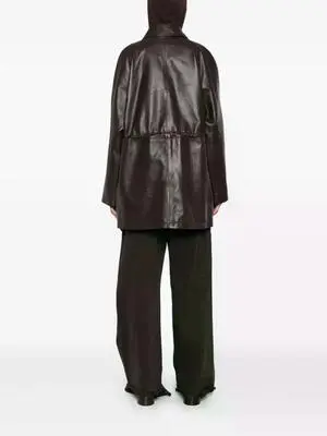 CORDERA Collared Leather Coat