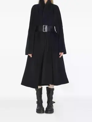 Balenciaga Leather Belted Wrap Coat