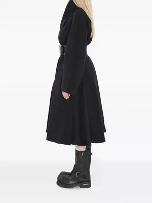 Balenciaga Leather Belted Wrap Coat