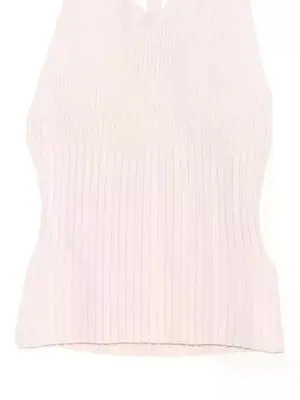 REFORMATION Delia Ribbed Halter Top - Pink