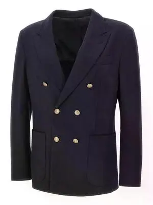 Eleventy Double-breasted Wool Blazer
