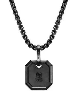 David Yurman Titanium Octagonal Amulet Pendant - Black