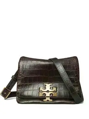 Croc Effect Leather Shoulder Bags