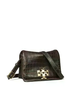 Tory Burch Leather Charlie Shoulder Bag - Brown