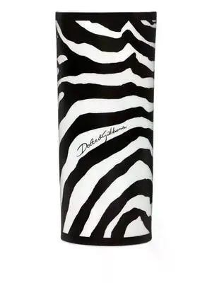 Dolce & Gabbana Cylindrical Zebra Vase - Black