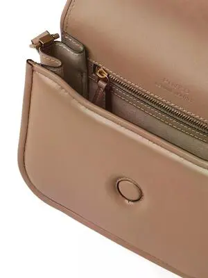 Pinko Love Box Leather Shoulder Bag - Brown