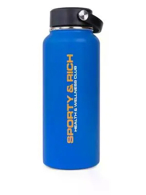 SPORTY & RICH Logo-print Water Bottle - Blue