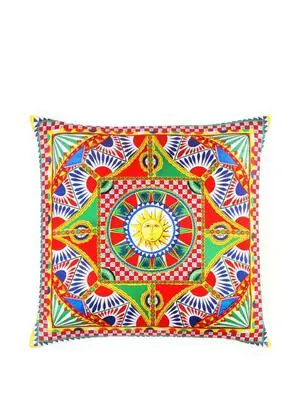 Dolce & Gabbana Small Duchess Patterned Cushion - Red