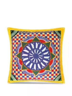 Dolce & Gabbana Medium Jacquard Cushion - Blue