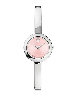 Movado Museum Bangle Bracelet Watch, 22mm - Pink/silver