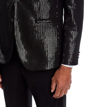 Hugo Arti Sequin Notch Extra Slim Fit Dinner Jacket