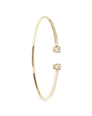 DINH VAN 18k Yellow Diamond, And Wire Cuff Bracelet - Gold
