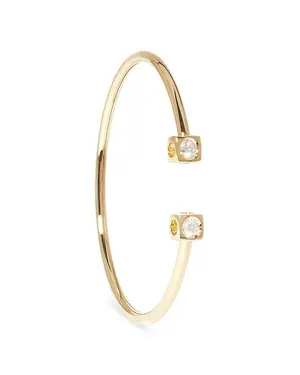 DINH VAN 18k Yellow Le Cube Diamant Diamond Wire Cuff Bracelet - Gold