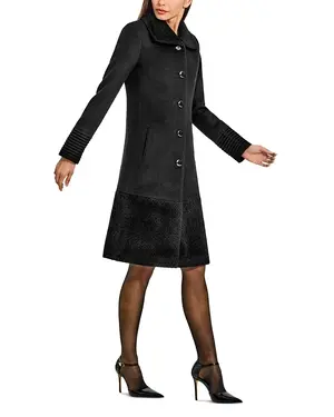 Sentaler Boucle Empire Waist A-line Coat