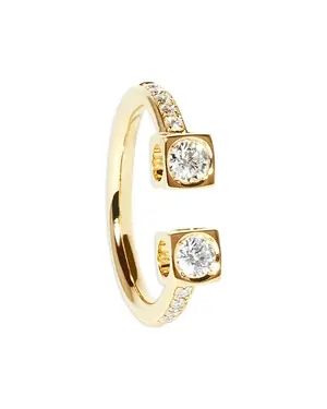 DINH VAN 18k Le Cube Diamant Diamond Cuff Ring - Yellow Gold