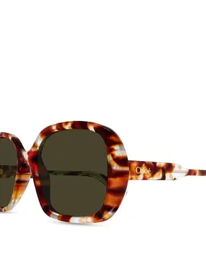 Chloé 55mm Rectangular Sunglasses