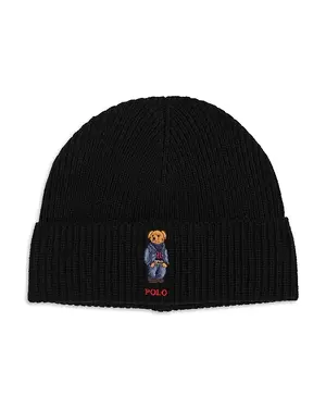 Polo Ralph Lauren Denim Bear Beanie Polo Black