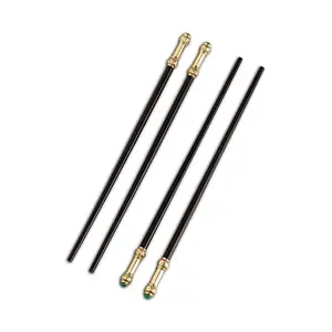 L'Objet Gold Tipped Ebony Chopsticks - No Color