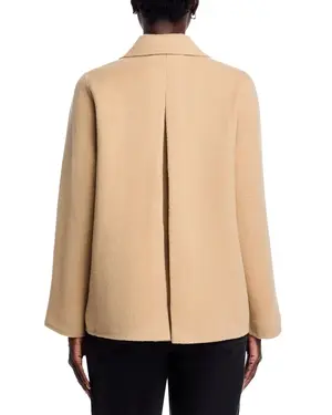 Eileen Fisher Wool Double-breasted Trench Jacket