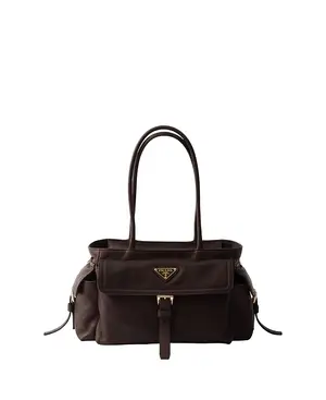 Prada Medium Nappa Leather Tote Bag - Brown