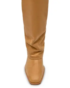 Steve Madden Winnick Fold-over Knee High Boots - Banana Leather