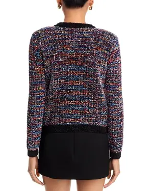 STELLAH Button-front Cardigan Sweater - Blue Multi
