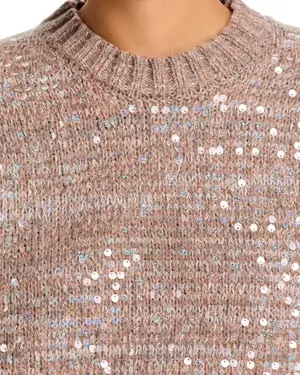 STELLAH Sequin Detailed Sweater - Beaver